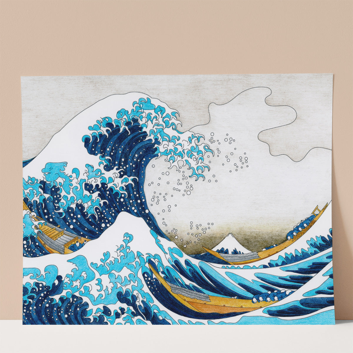 The Great Wave Wall print